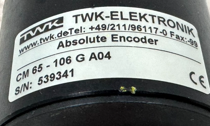 USED TWK ELEKTRONIK CM 65-106 G A04 ABSOLUTE ENCODER - SB Industrial ...