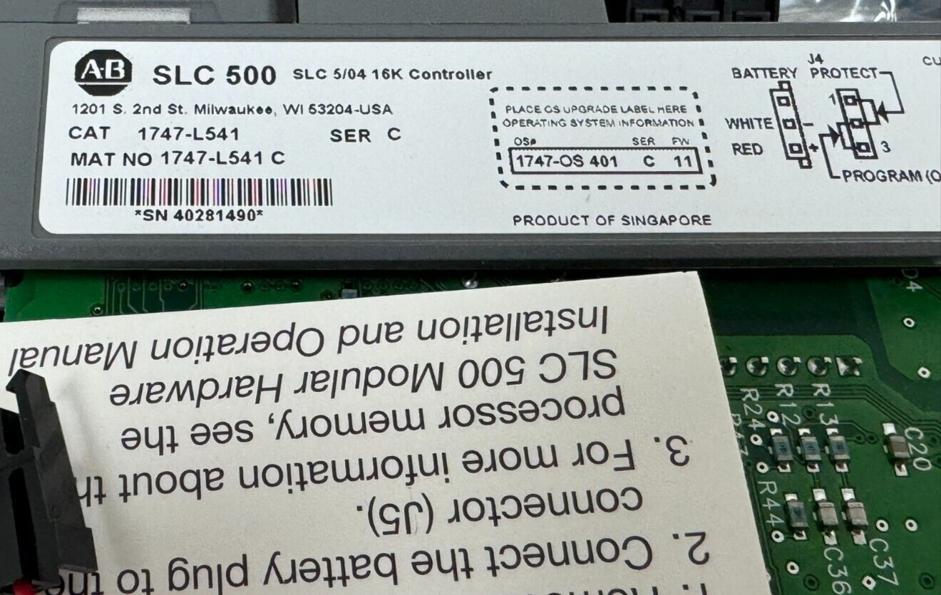 ALLEN BRADLEY 1747-L541 PROCESSOR SER. C PRE-OWNED UNUSED SURPLUS - SB ...