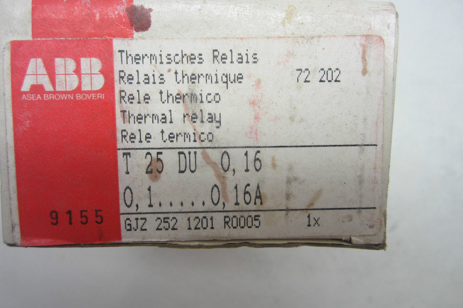 NEW ABB T25-DU-0,16 RELAY T25DU016 - SB Industrial Supply, Inc.