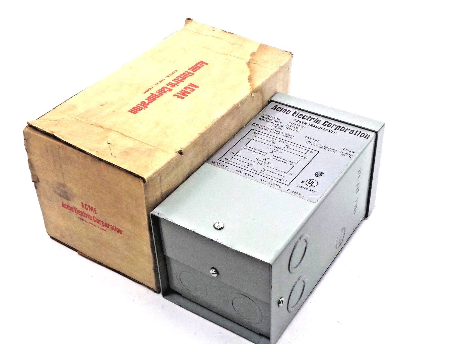NEW ACME ELECTRIC T-1-53007 SINGLE PHASE T153007 - SB Industrial Supply ...