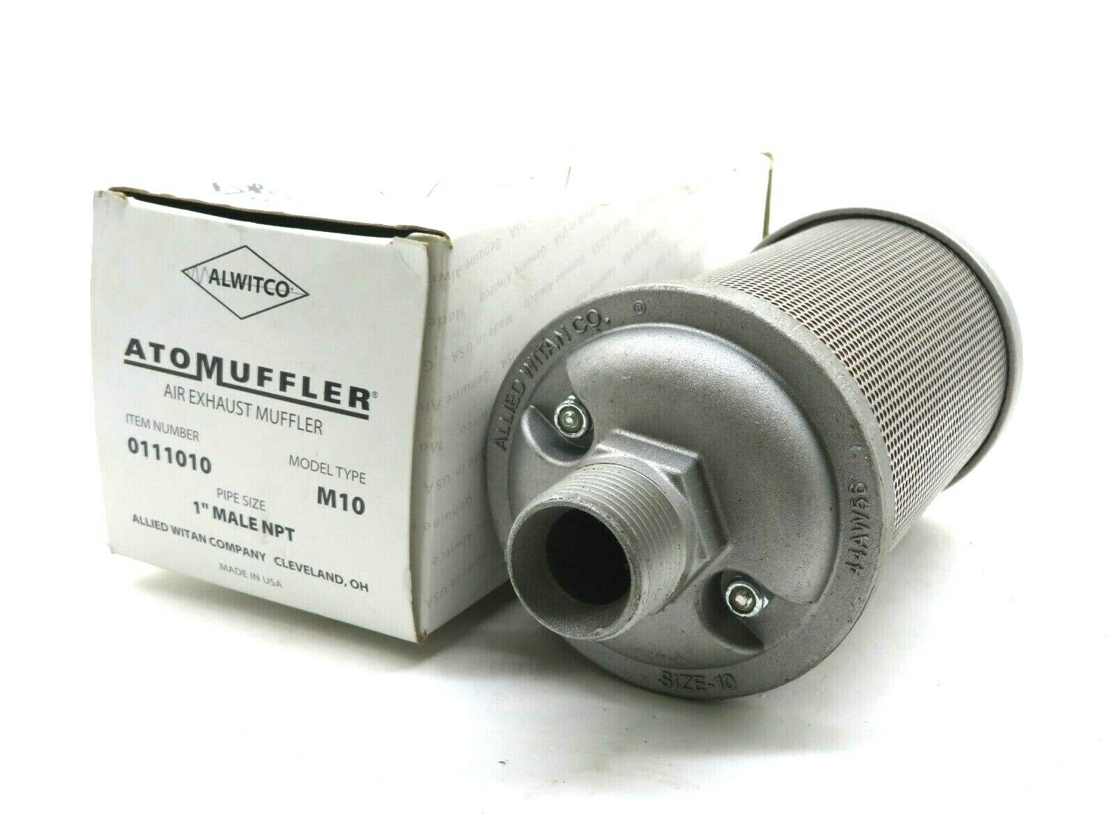 NEW ALWITCO 0111010 AIR EXHAUST MUFFLER 1" MALE NPT MODEL M10 - SB ...