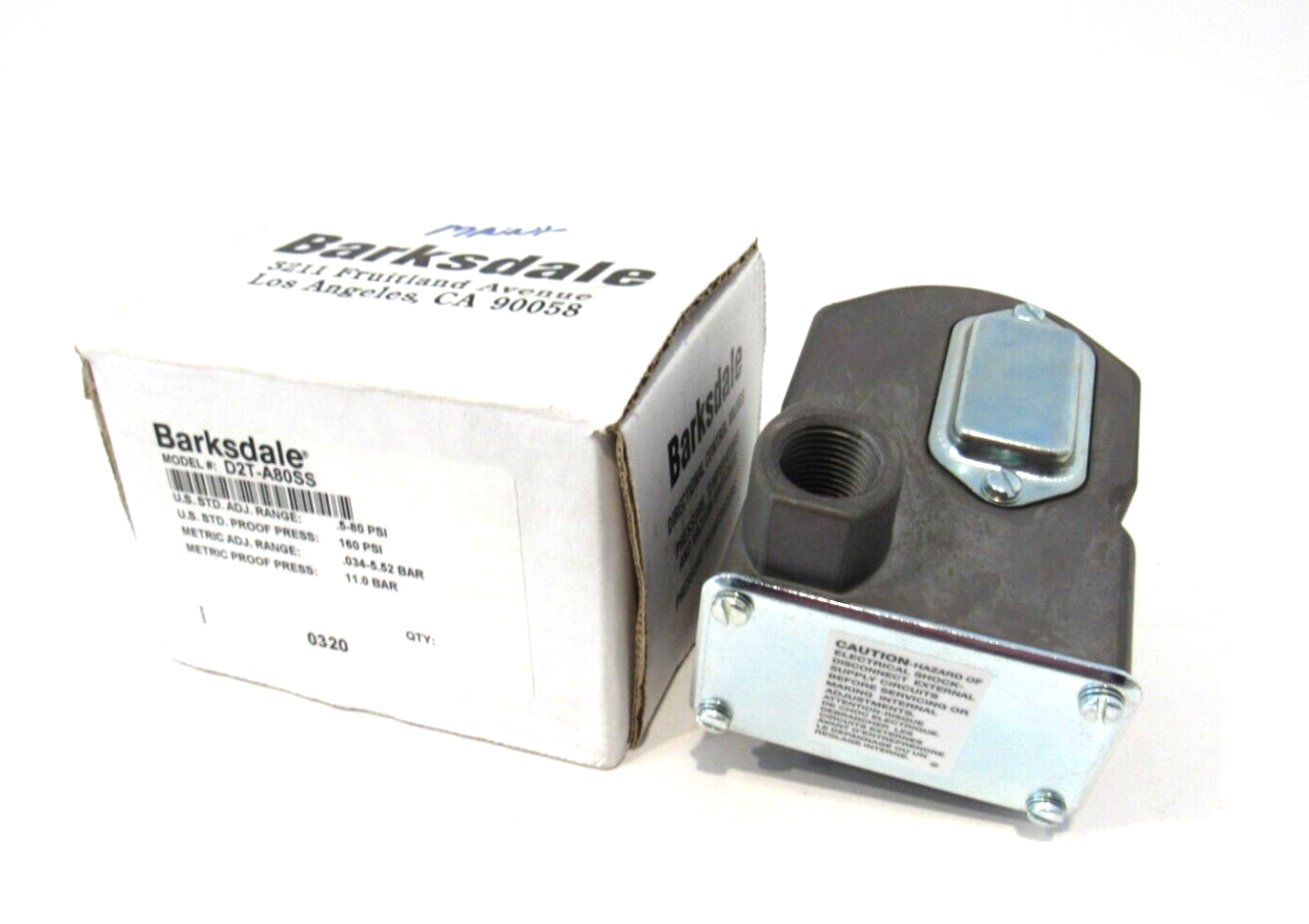 NEW BARKSDALE D2T-A80SS PRESSURE SWITCH D2TA80SS - SB Industrial Supply ...