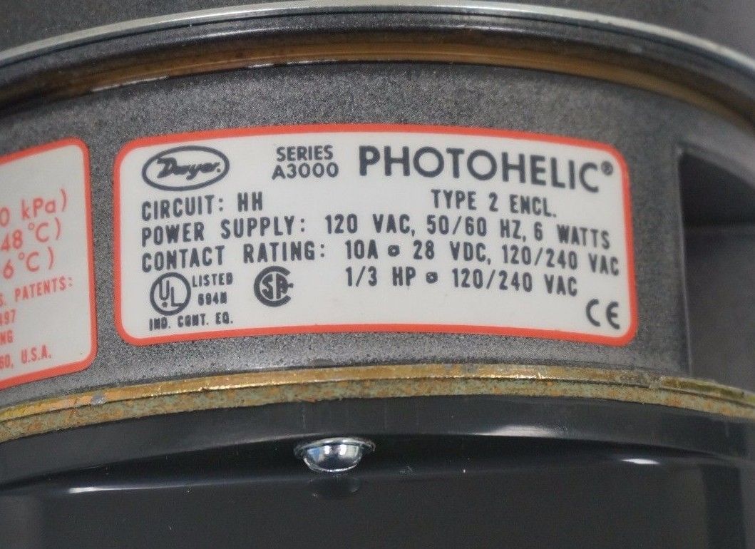 NEW DWYER A3150C PHOTOHELIC PRESSURE SWITCH 0-150 IN. WATER - SB ...