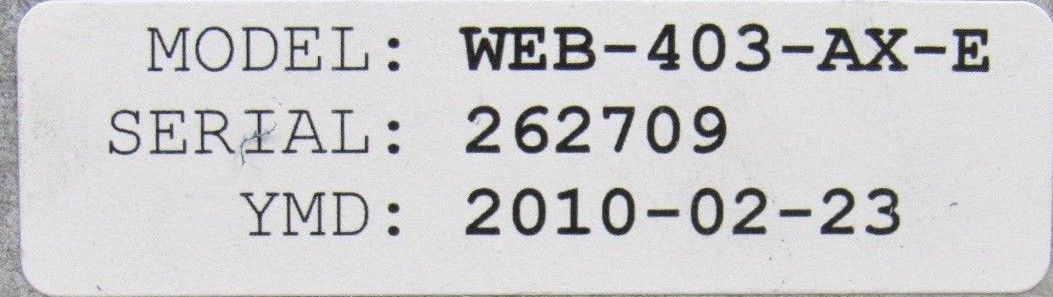 NEW HONEYWELL WEB-403-AX-E CONTROLLER WEB403AXE JACE-403 - SB ...