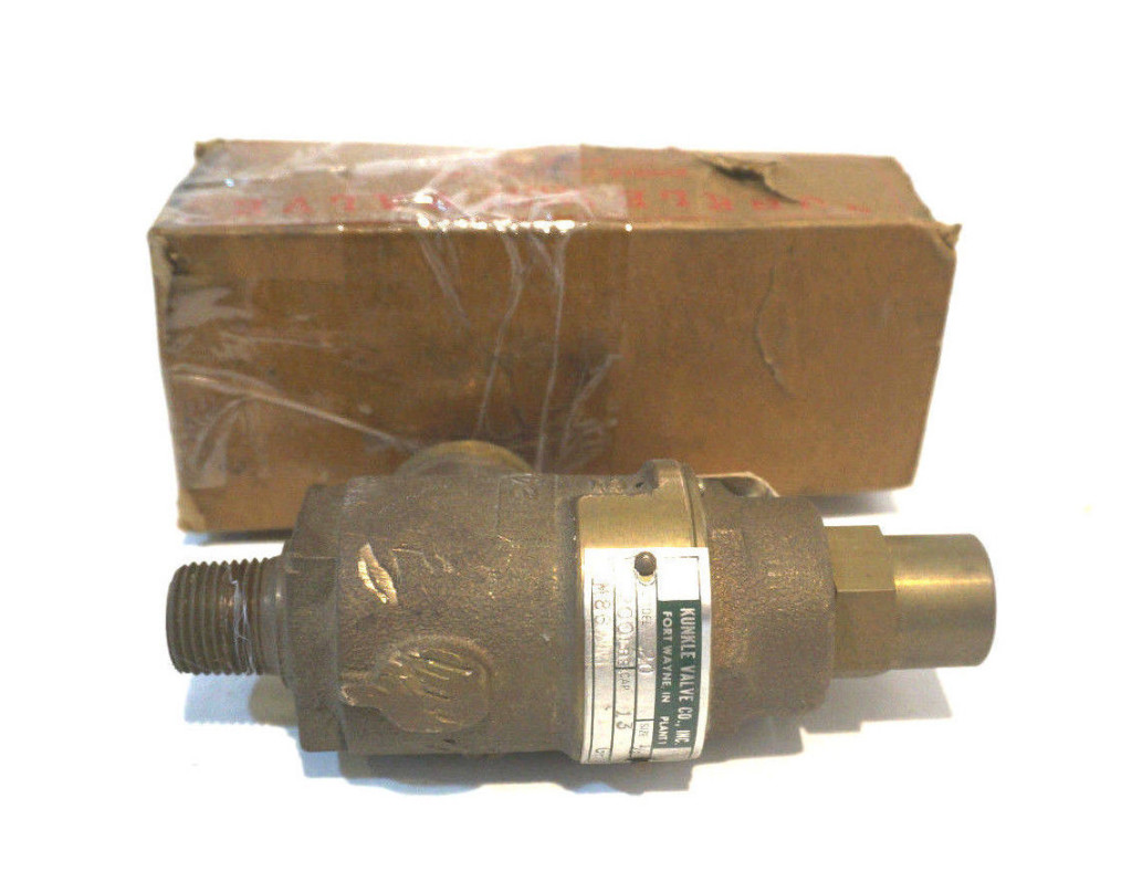 NEW KUNKLE MODEL 20 SAFETY RELIEF VALVE 1/2" - SB Industrial Supply, Inc.