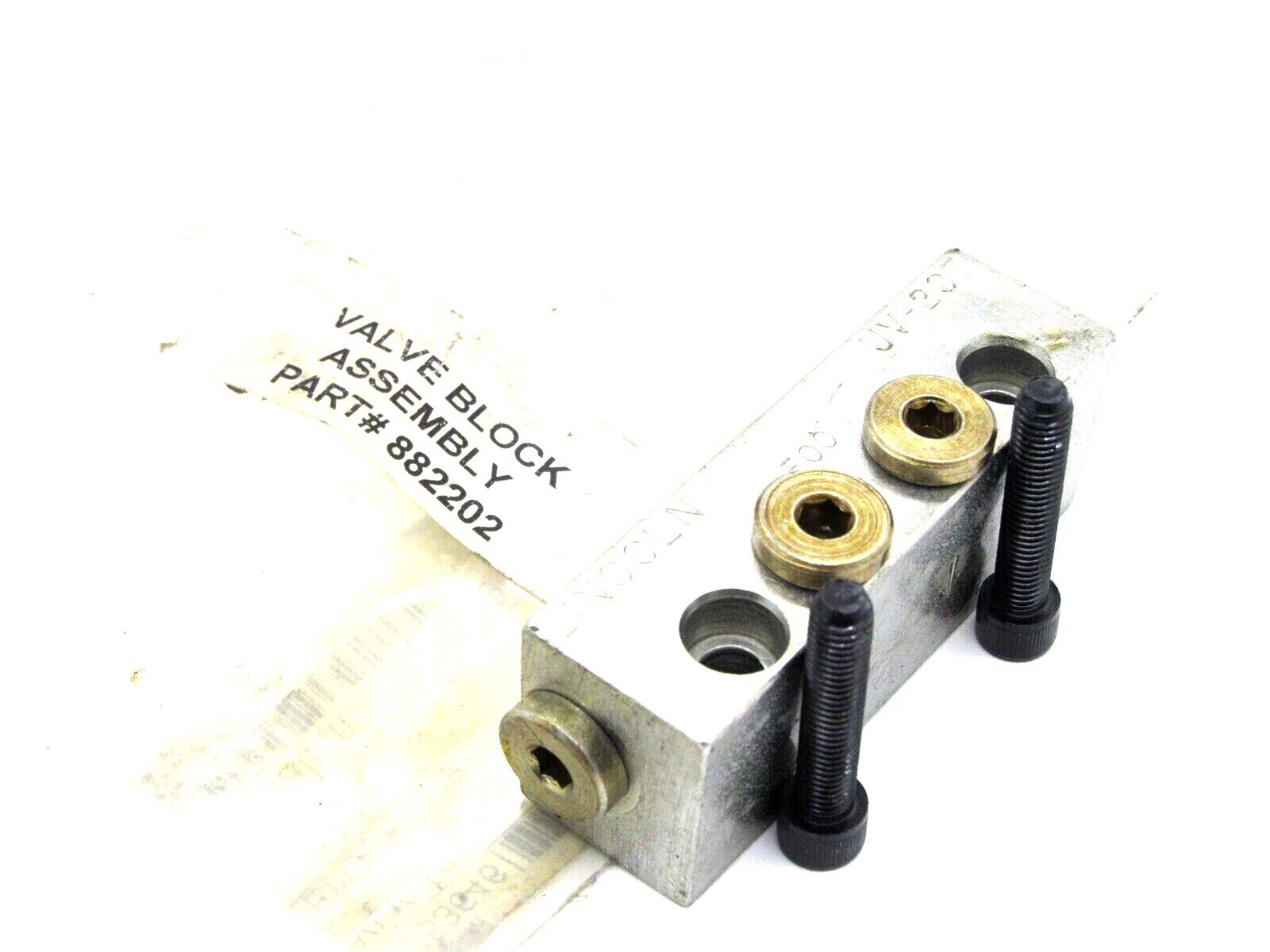 NEW LINCOLN INDUSTRIES 882202 VALVE BLOCK ASSEMBLY UV-20T - SB ...