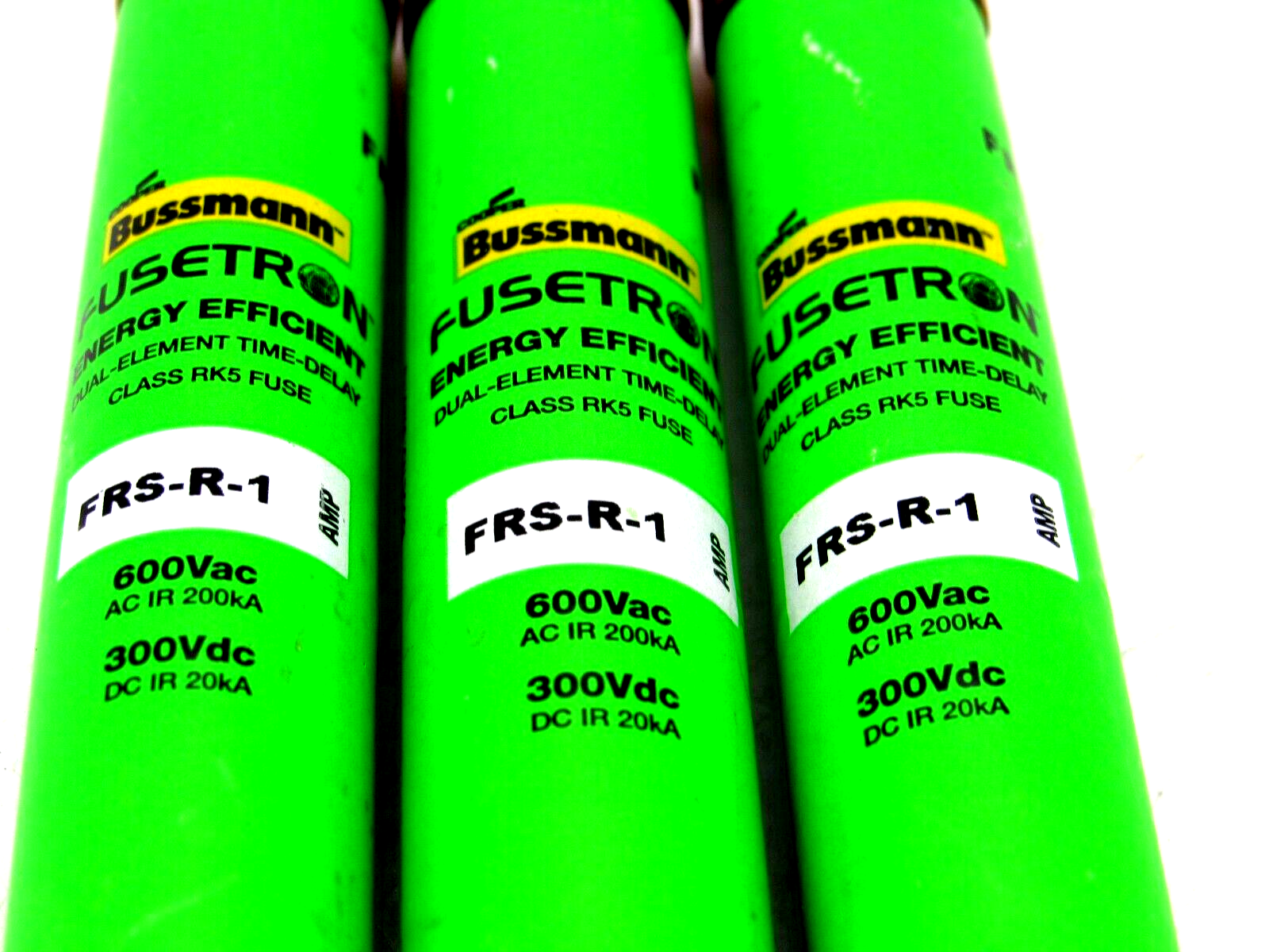 NEW LOT OF 3 BUSSMANN FRS-R-1 FUSES FRSR1 - SB Industrial Supply, Inc.