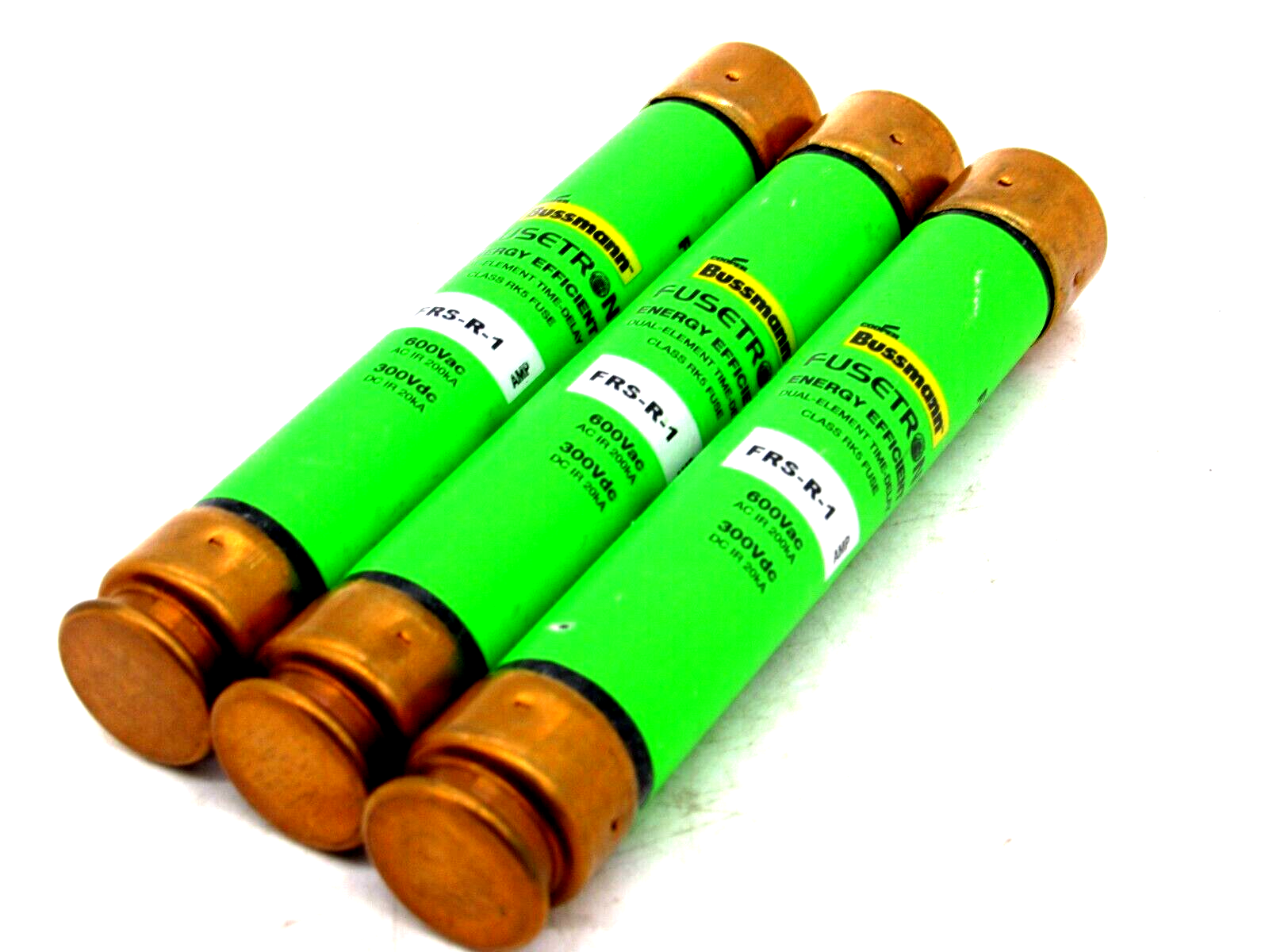 NEW LOT OF 3 BUSSMANN FRS-R-1 FUSES FRSR1 - SB Industrial Supply, Inc.