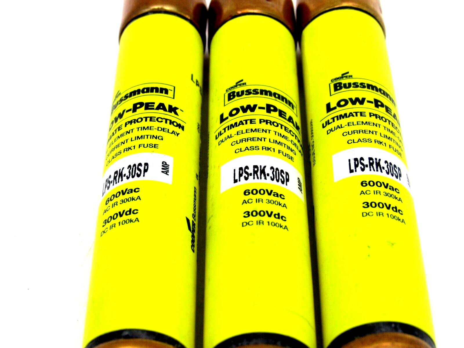NEW LOT OF 3 BUSSMANN LPS-RK-30SP LOW PEAK FUSES LPSRK30SP - SB ...