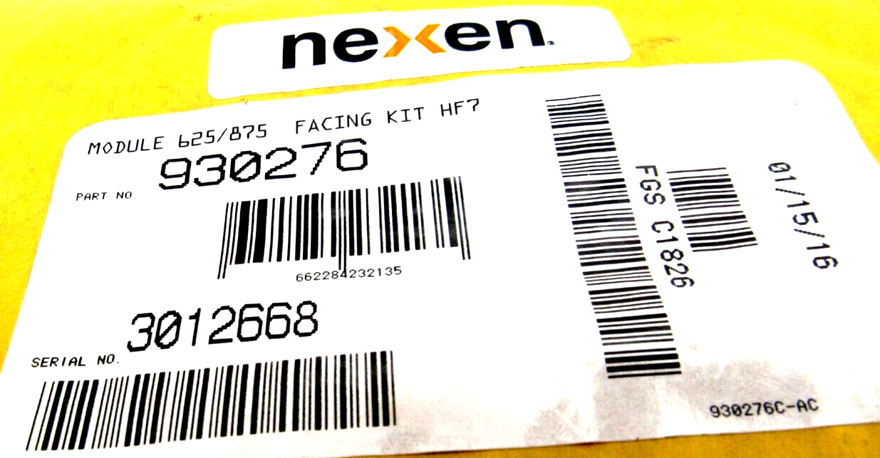 NEW NEXEN 930276 MODULE 625/875 FACING KIT - SB Industrial Supply, Inc.