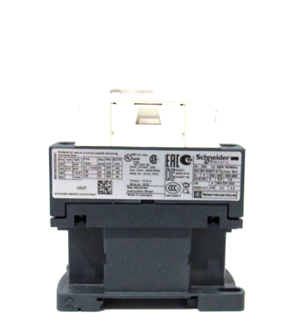 NEW SCHNEIDER ELECTRIC LC1D12U7 CONTACTOR - SB Industrial Supply, Inc.