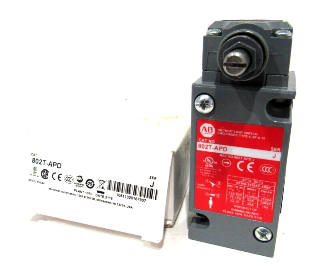 NEW ALLEN BRADLEY 802T-APD LIMIT SWITCH SER.J 802TAPD - SB Industrial ...