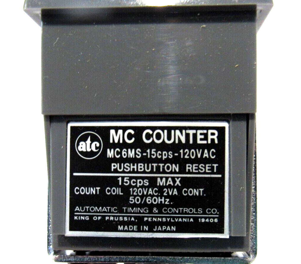 NEW ATC MC6MS-15 CPS-120VAC COUNTER MC6MS15CPS120VAC - SB Industrial ...
