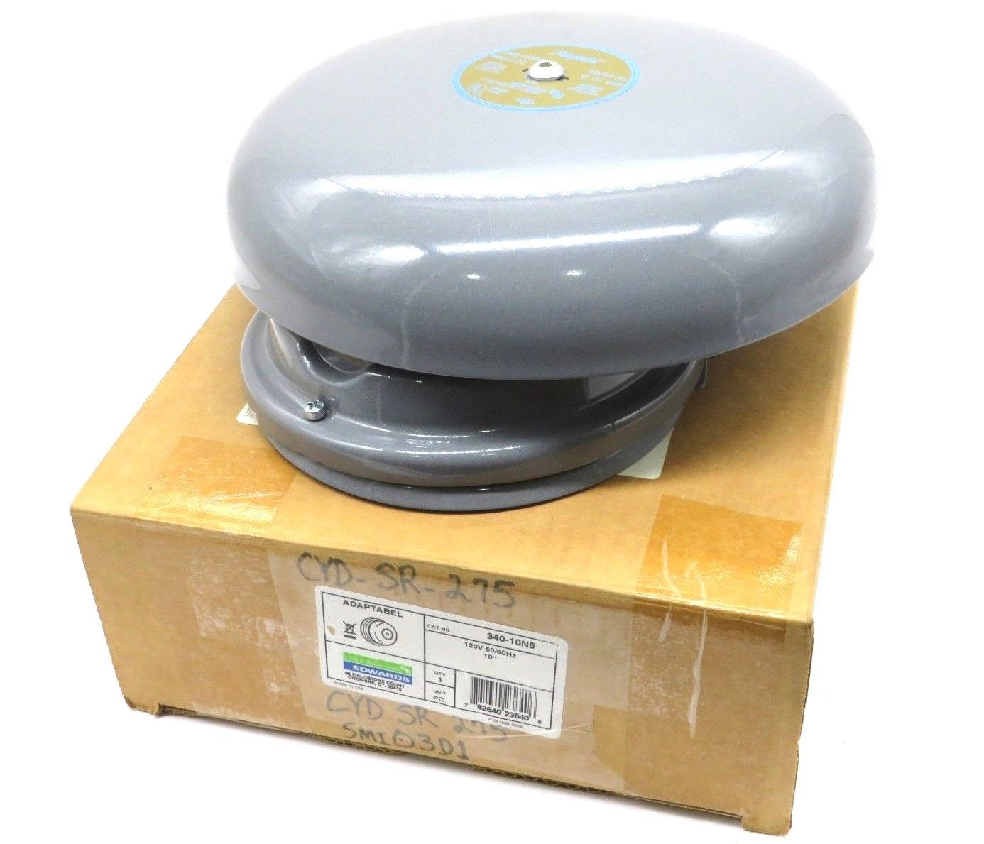 NEW EDWARDS ADAPTABEL 340-10N5 WALL MOUNT BELL 120V 50/60HZ 10" 34010N5 ...