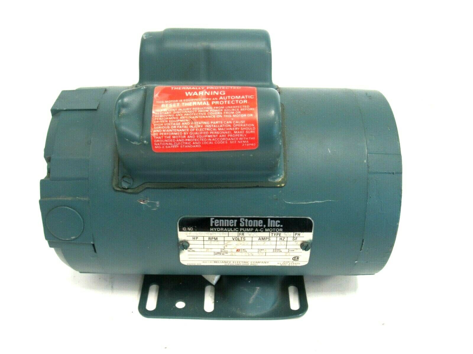 NEW FENNER STONE E71Q4149R-NQ MOTOR 1HP 3450RPM 115/230V FC56 ...