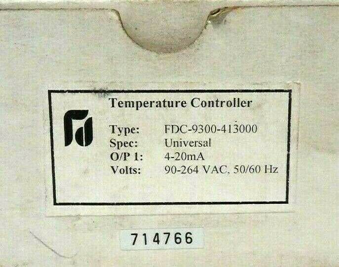 NEW FUTURE DESIGN CONTROLS FDC-9300-413000 TEMP. CONTROL FDC-9300 ...