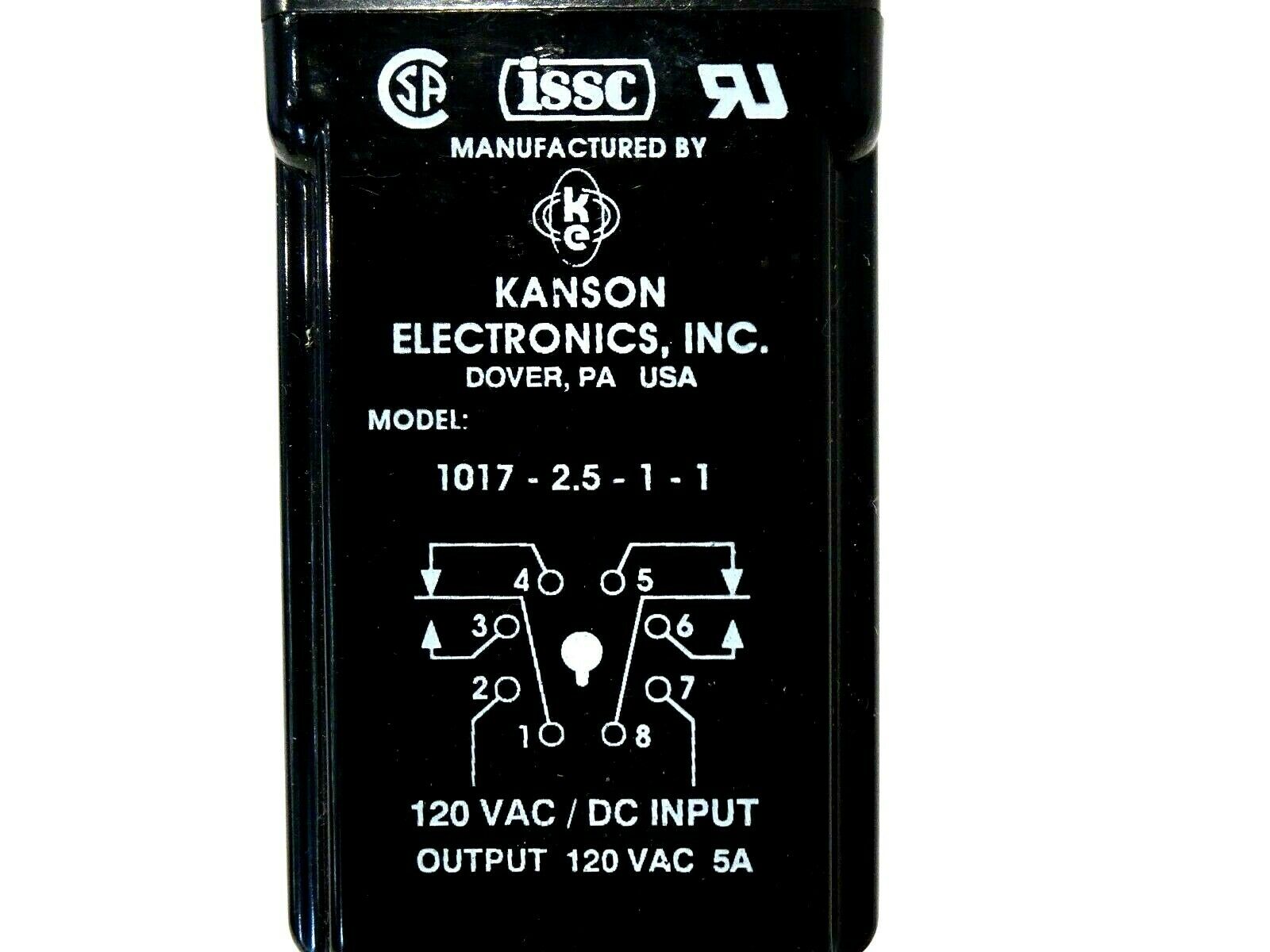 NEW KANSON ELECTRONICS 1017-2.5-1-1 TIME DELAY RELAY 10172511 - SB ...