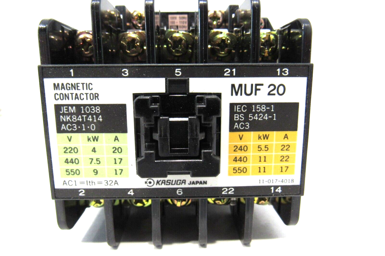 NEW KASUGA MUF 20 MAGNETIC CONTACTOR MUF20 - SB Industrial Supply, Inc.