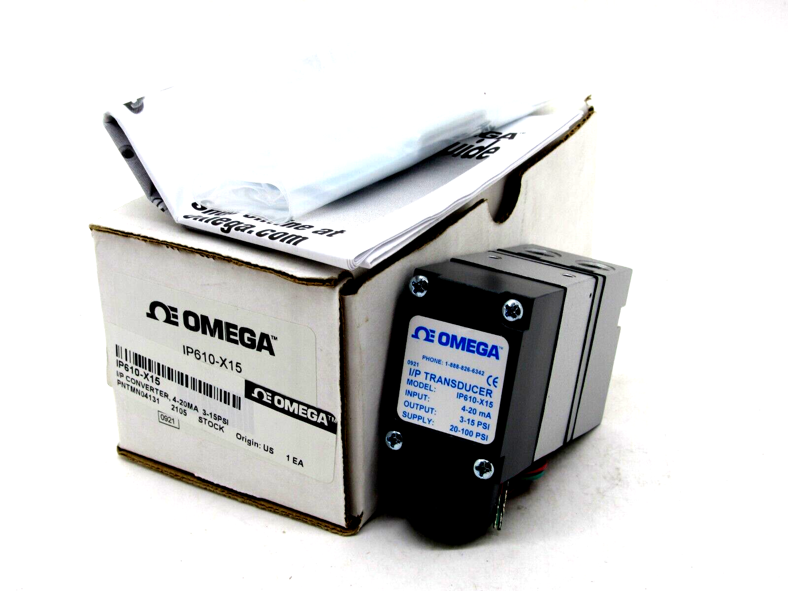 NEW OMEGA IP610-X15 I/P CONVERTER 4-20MA 3-15PSI IP610X15 - SB ...