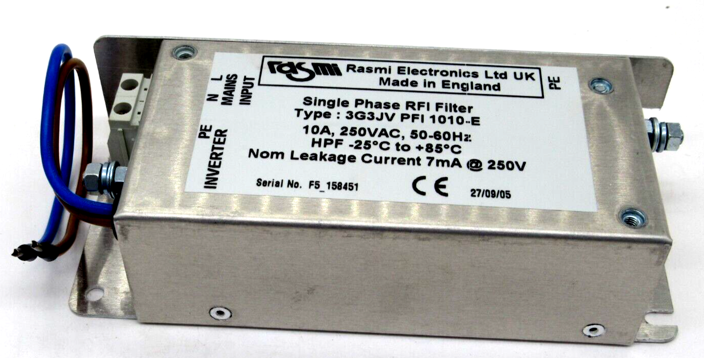 NEW RASMI ELECTRONICS 3G3JV-PFI-1010E RFI FILTER 3G3JVPFI1010E - SB ...