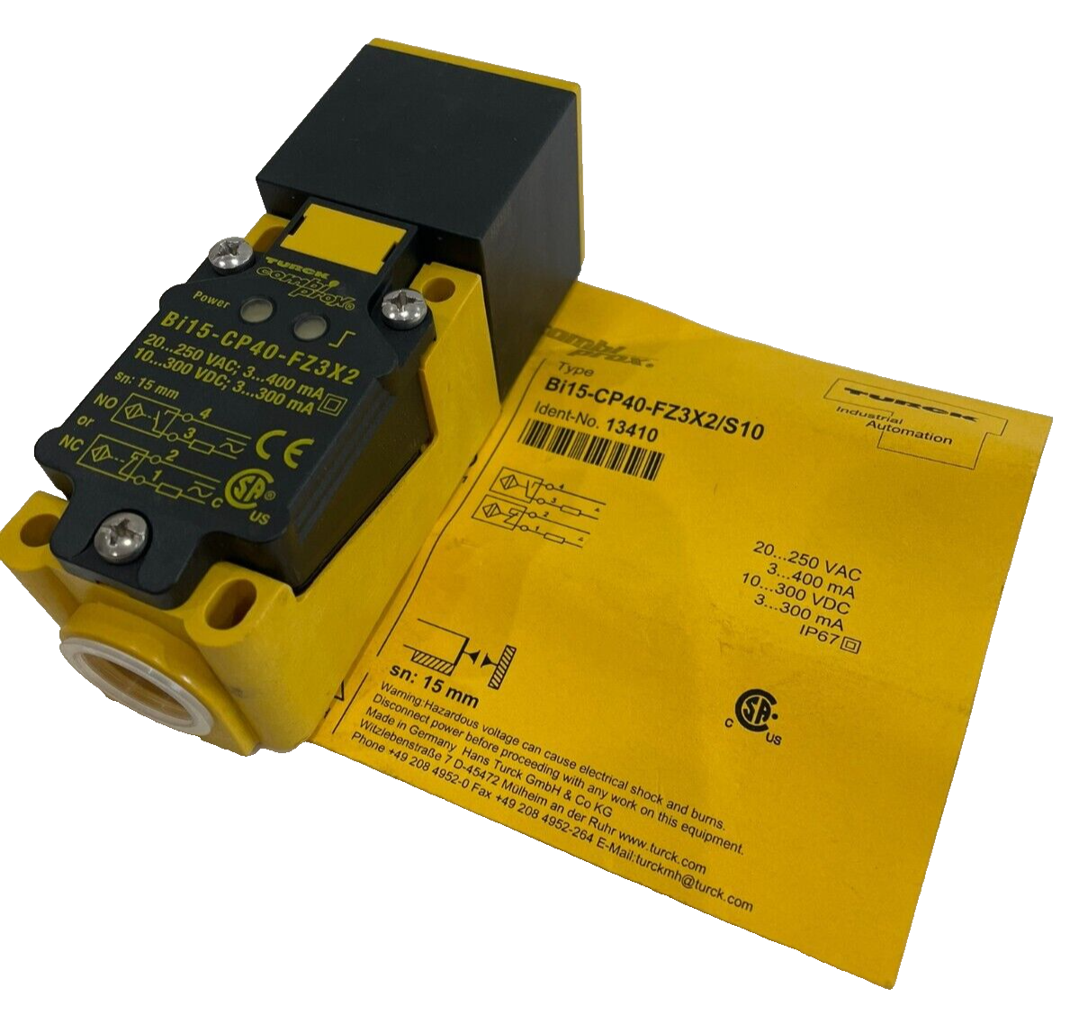 NEW TURCK BI15-CP40-FZ3X2/S10 SENSOR 13410 BI15CP40FZ3X2S10 - SB ...