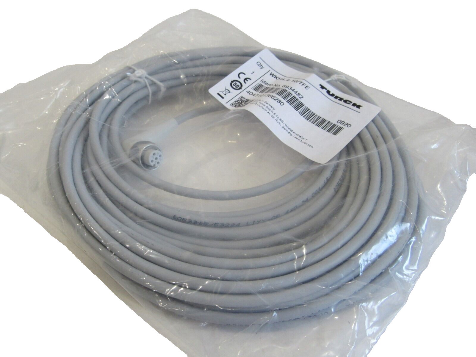 NEW TURCK WKH4.4-10/TFE CONNECTION CABLE 6934482 WKH4410TFE - SB ...