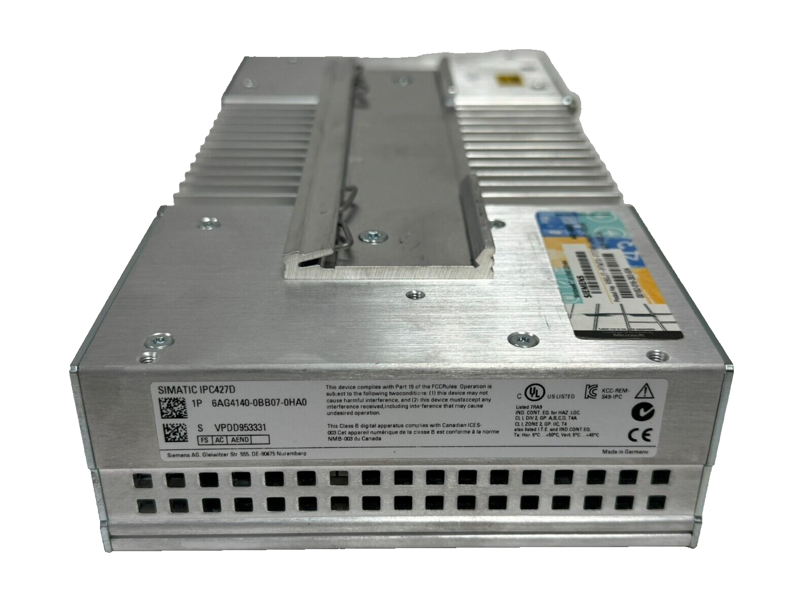 USED SIEMENS 6AG4140-0BB07-0HA0 SIMATIC MICROBOX PC IPC427D - SB ...