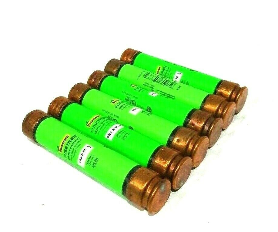 6 NEW BUSSMANN FUSETRON FRS-R-50 FUSES FRSR50 - SB Industrial Supply, Inc.