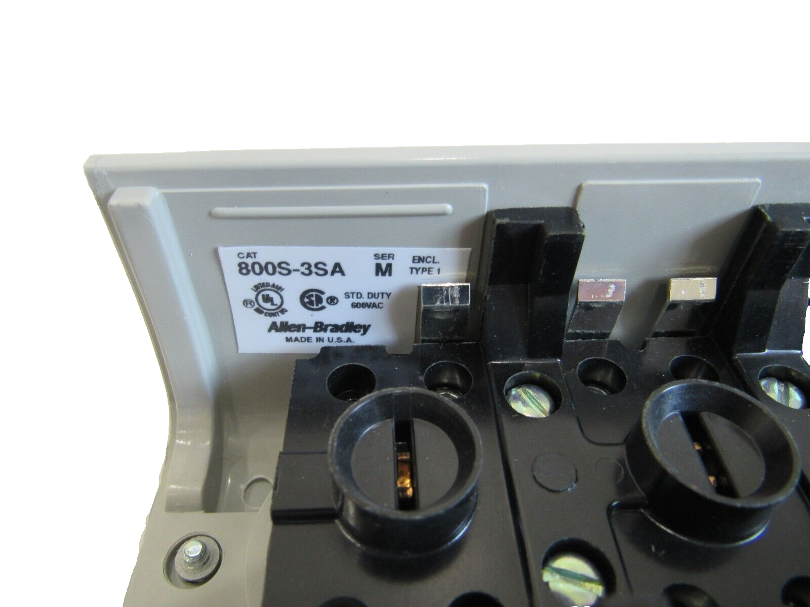 ALLEN BRADLEY 800S-3SA PUSH BUTTON STATION 800S3SA SER. M NEW, SURPLUS ...