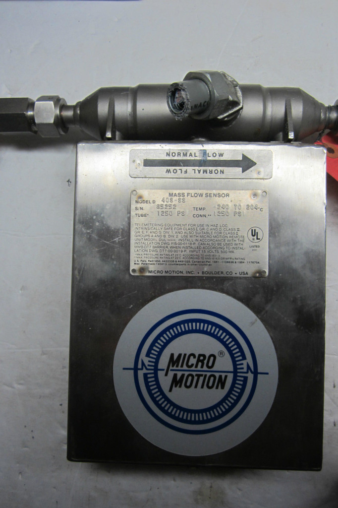 MICRO MOTION D 40S-SS FLOW SENSOR - SB Industrial Supply, Inc.