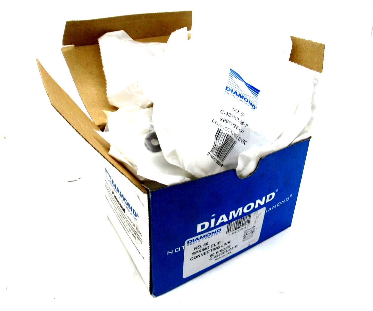 NEW 50 COUNT DIAMOND C-4233CL-08-P SPRING CLIP CONNECTING LINK ...