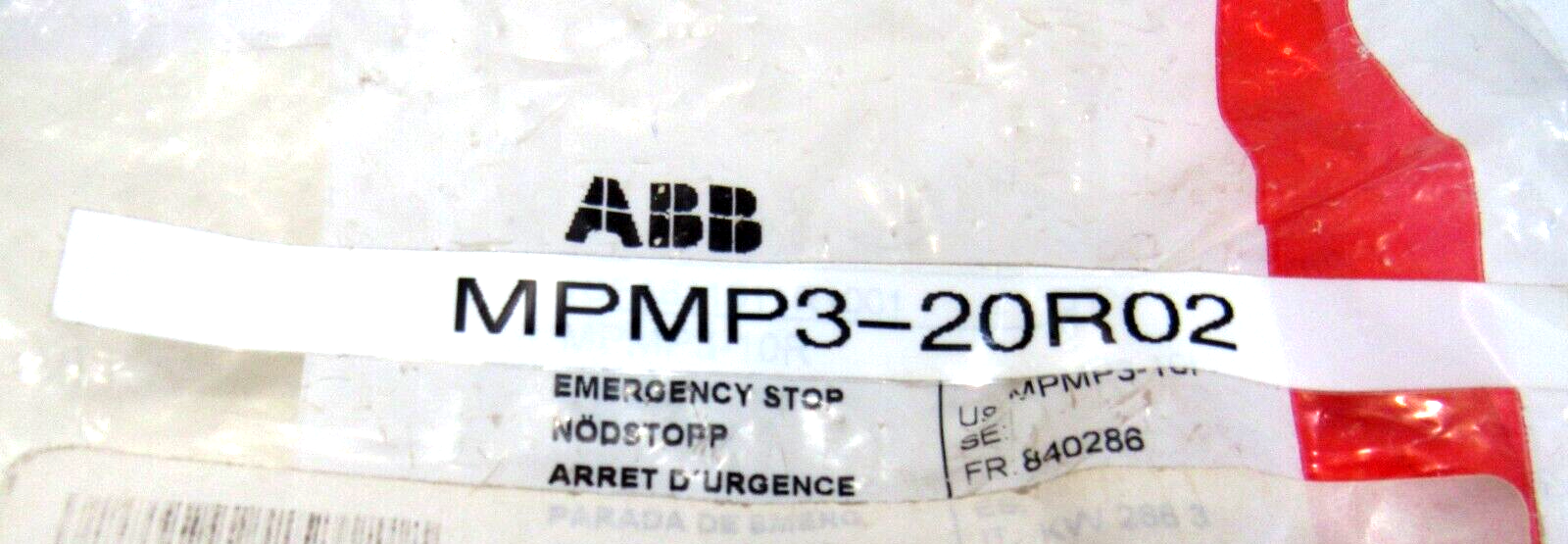 NEW ABB MPMP3-20R02 EMERGENCY STOP BUTTON MPMP320R02 - SB Industrial ...