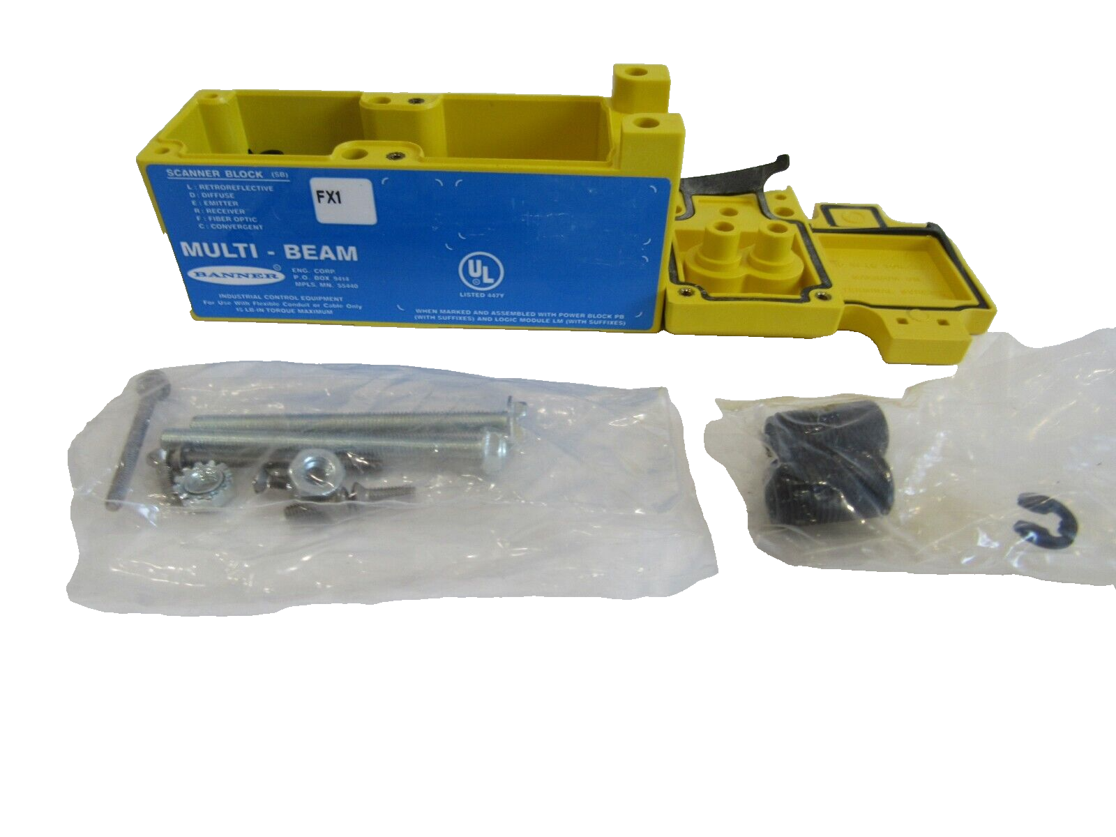 NEW BANNER ENGINEERING SBFX1 SCANNER BLOCK 16652 - SB Industrial Supply ...