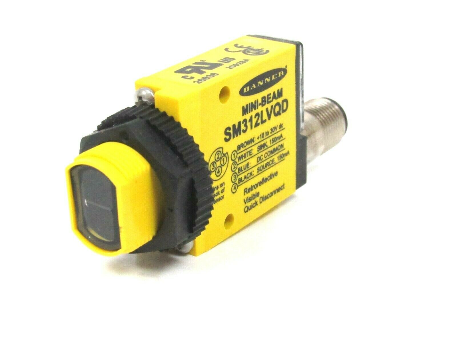 NEW BANNER ENGINEERING SM312LVQD 26838 MINI-BEAM RETROFLECTIVE SENSOR ...