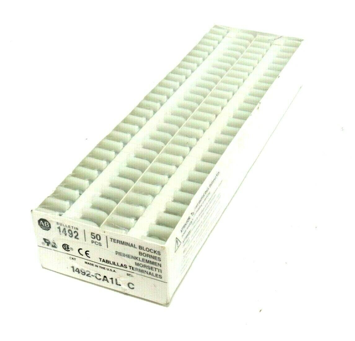 NEW BOX OF 50 ALLEN BRADLEY 1492-CA1L TERMINAL BLOCKS SER C 1492CA1L ...