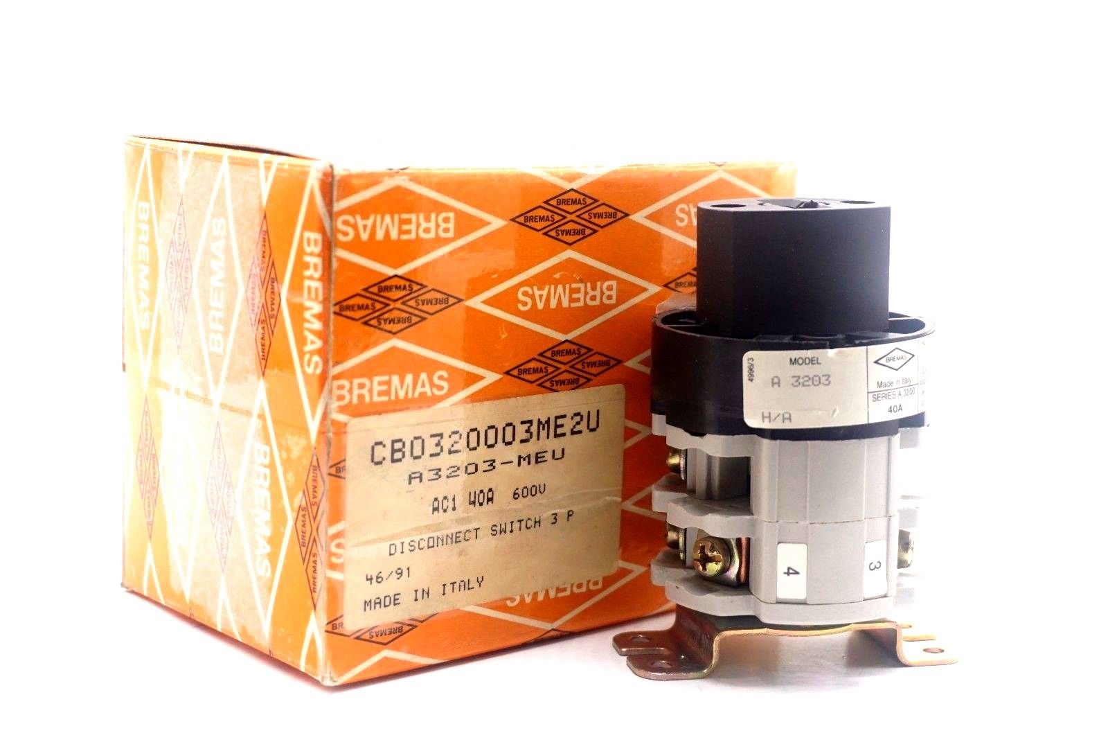 NEW BREMAS A3203-MEU DISCONNECT SWITCH A3203MEU, CB03220003ME2U - SB ...