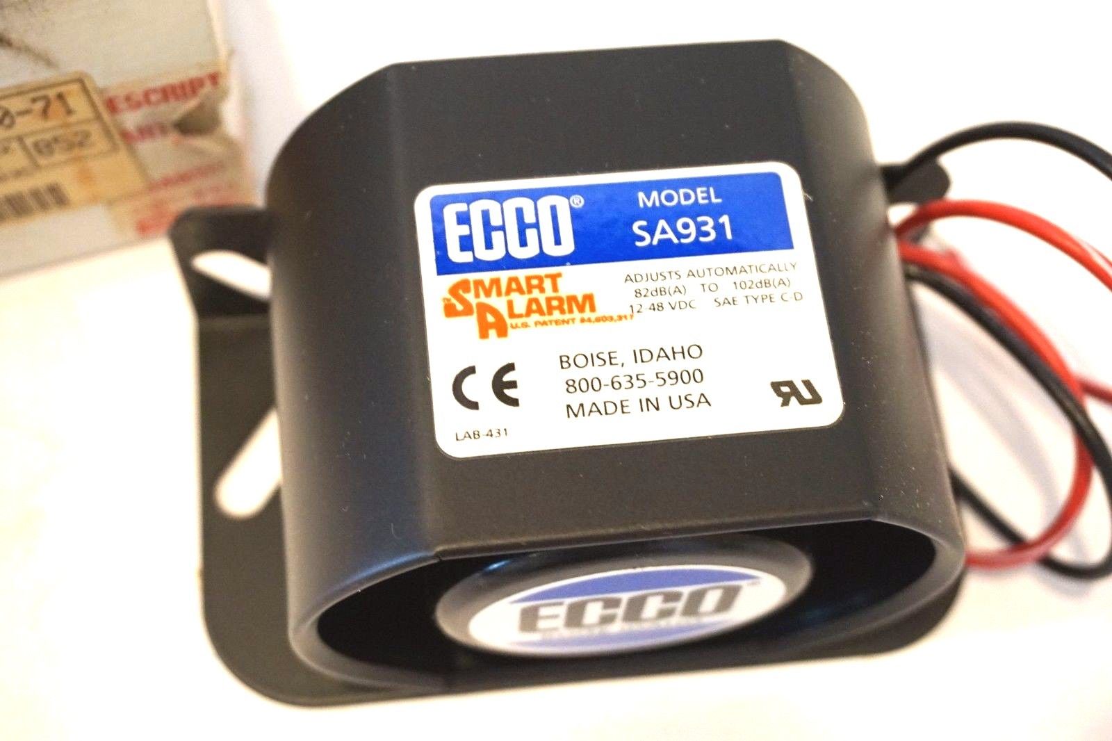 NEW ECCO SA931 BACK-UP BUZZER ALARM - SB Industrial Supply, Inc.