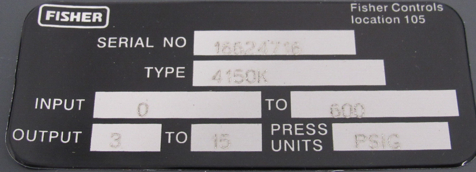 NEW FISHER 4150K PRESSURE CONTROLLER 0-600PSI - SB Industrial Supply, Inc.