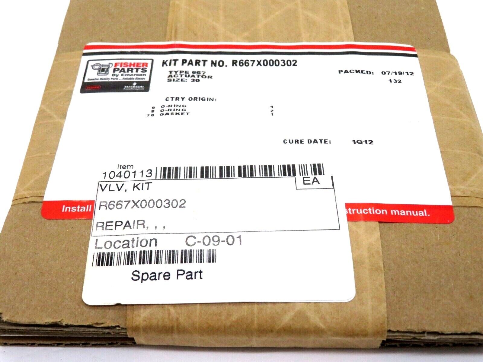 NEW FISHER R667X000302 ACTUATOR REPAIR KIT - SB Industrial Supply, Inc.