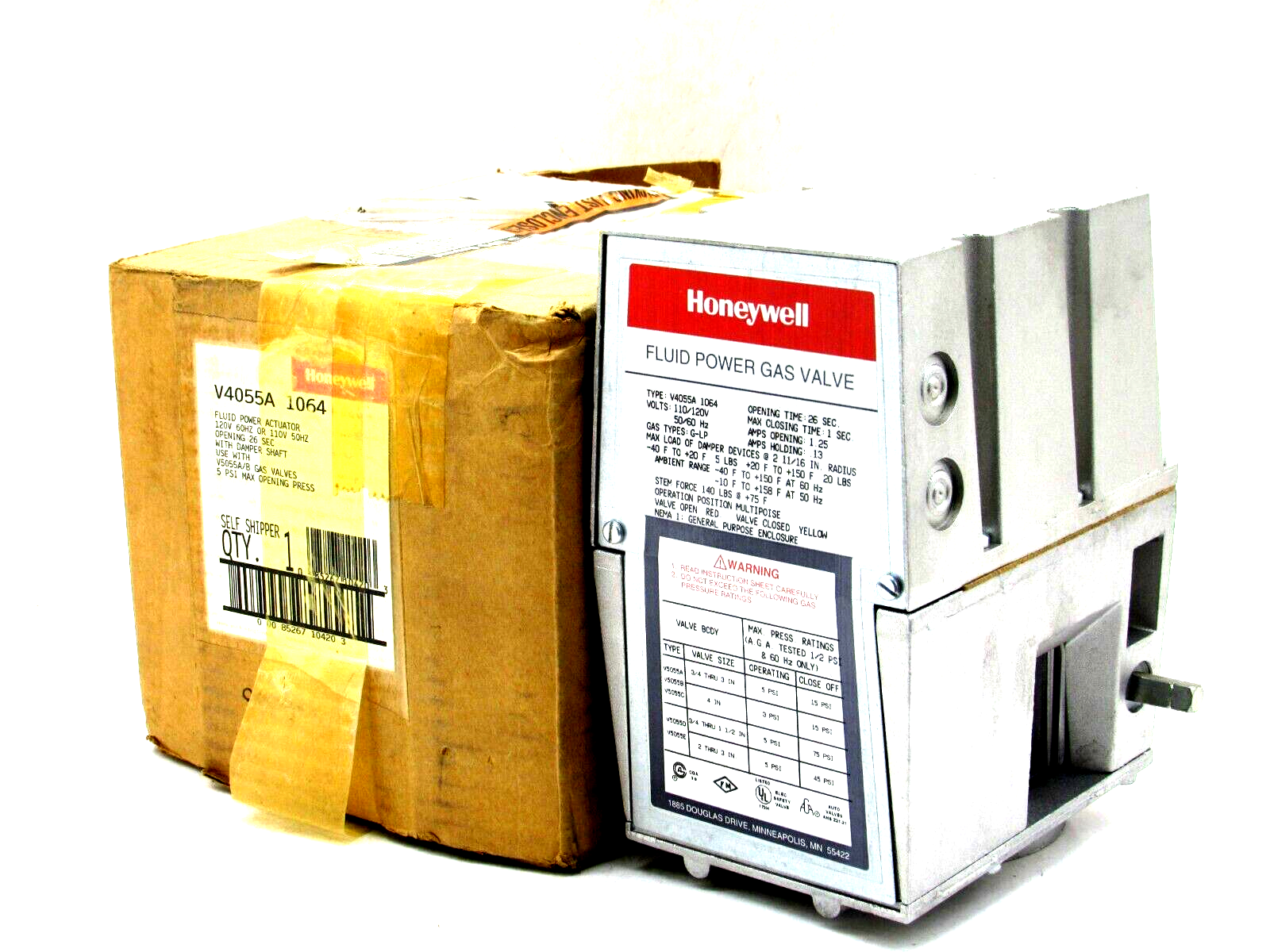NEW HONEYWELL V4055A-1064 FLUID POWER ACTUATOR V4055A1064 - SB ...