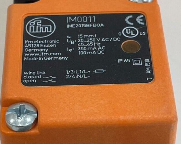 NEW IFM EFECTOR IME2015BFBOA PROXIMITY SWITCH IM0011 IME2015BFBOA - SB Industrial Supply, Inc.