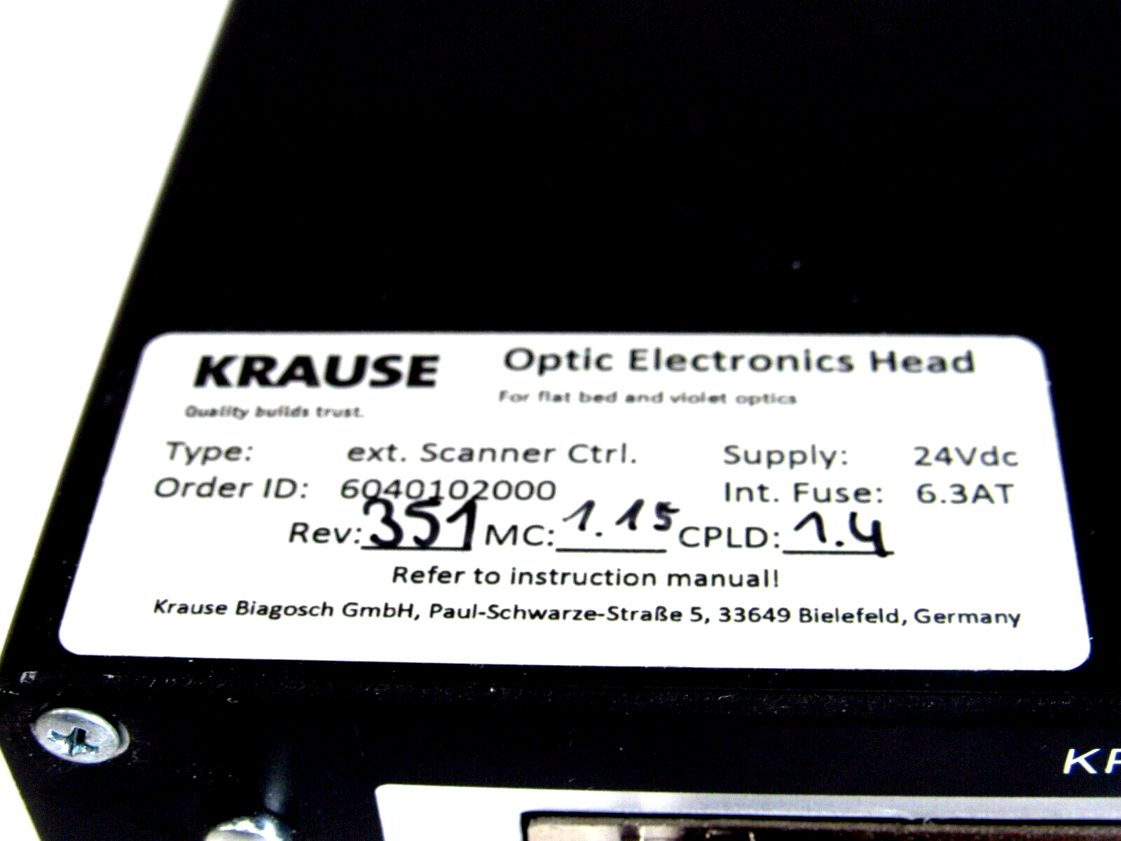NEW KRAUSE 6040102000 KPSK INTERFACE 24VDC - SB Industrial Supply, Inc.