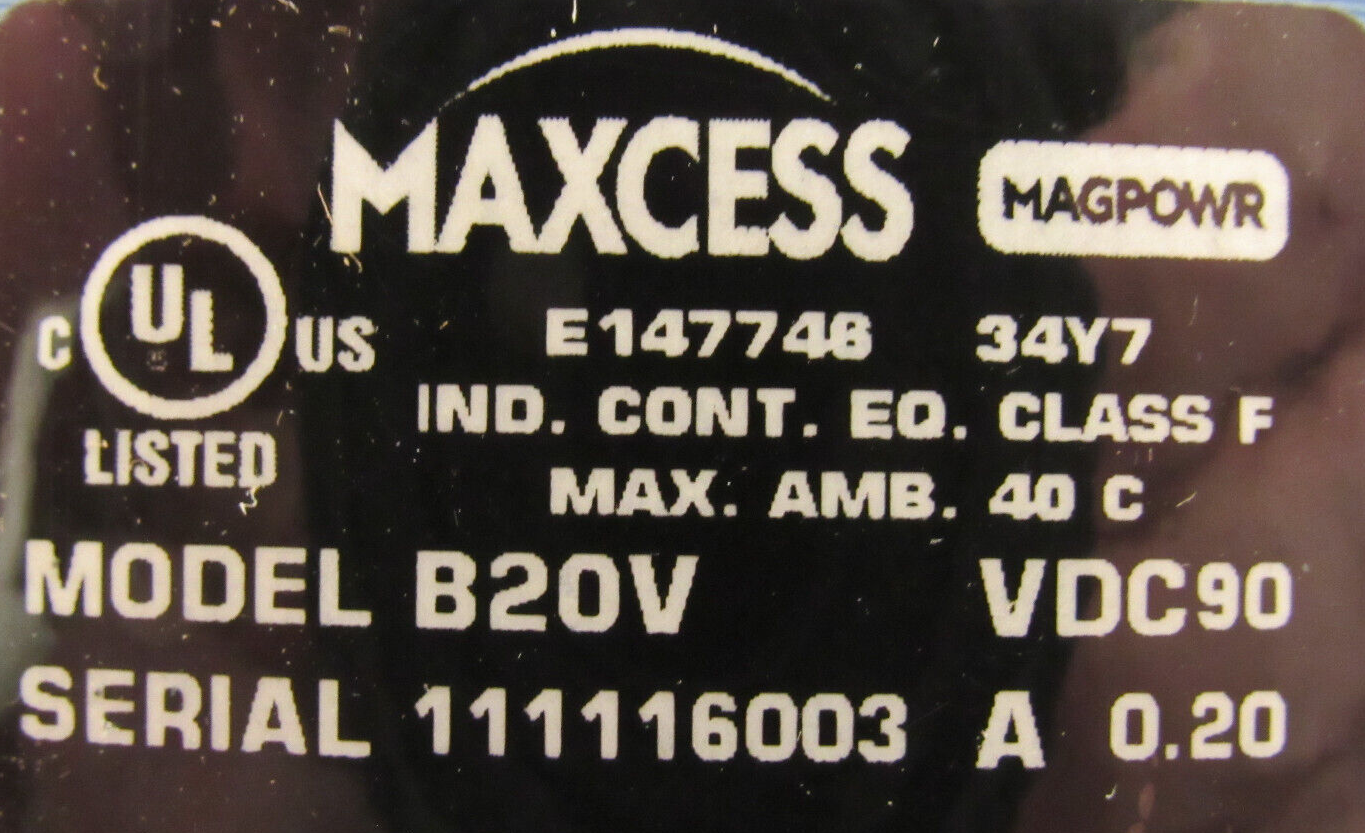 NEW MAXCESS B20V MAGNETIC BRAKE 90VDC - SB Industrial Supply, Inc.