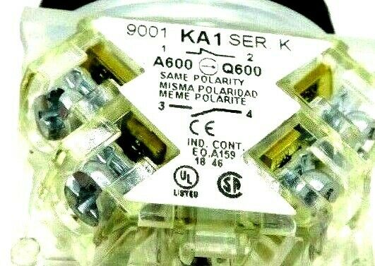 NEW SCHNEIDER ELECTRIC 9001KS11K1E16H1 SELECTOR SWITCH 9001 KA1 SER K ...