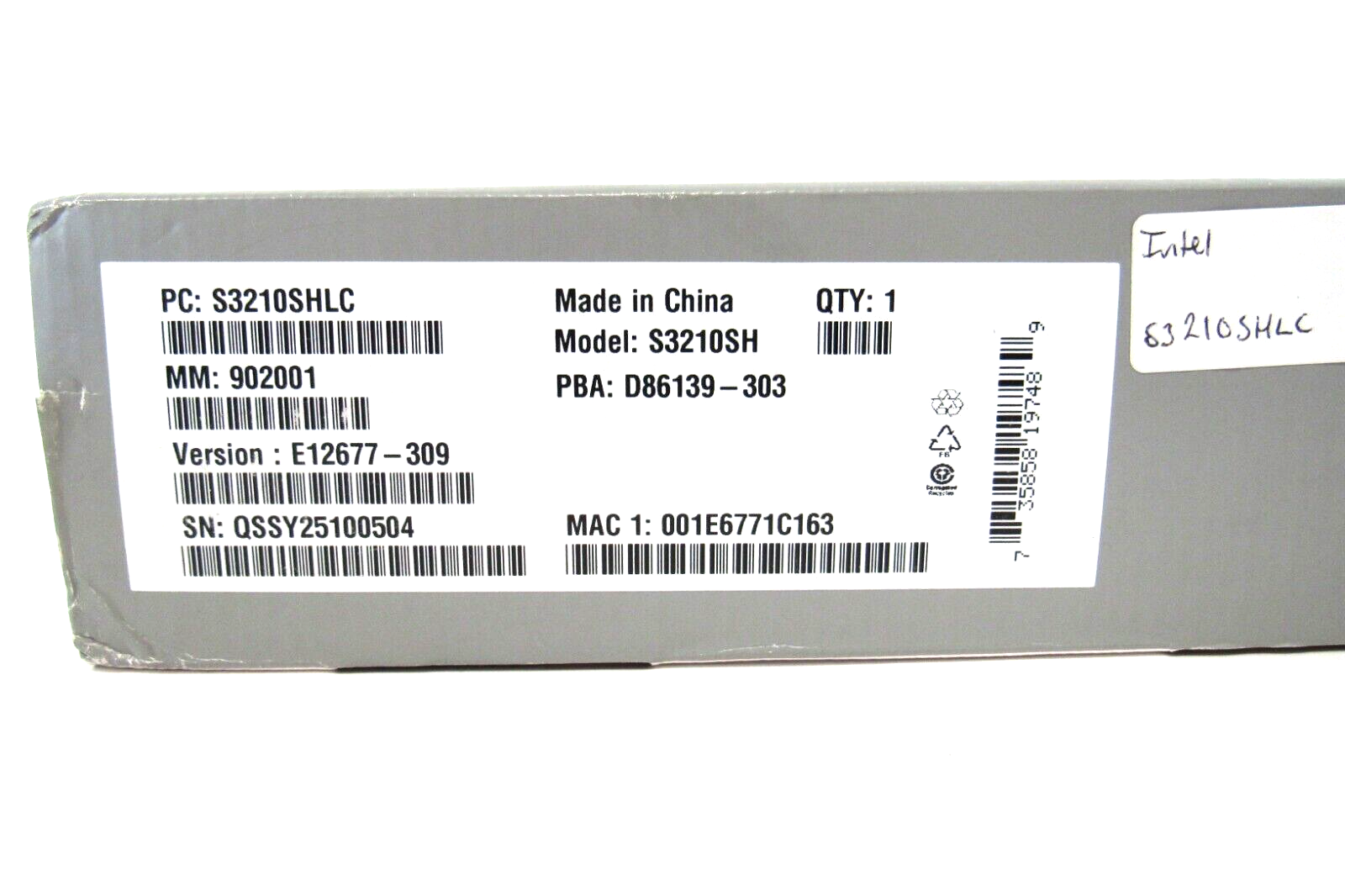 NEW SEALED INTEL S3210SH SERVER BOARD - SB Industrial Supply, Inc.