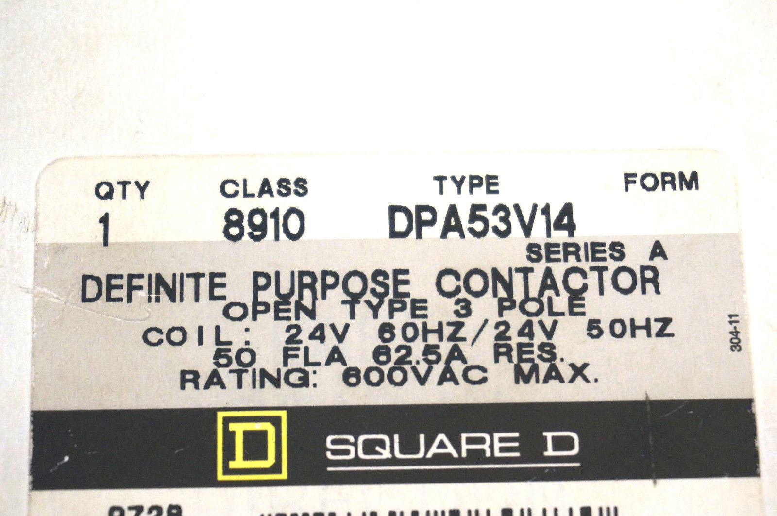 NEW SQUARE D 8910-DPA53V14 CONTACTOR 8910DPA53V14 - SB Industrial ...