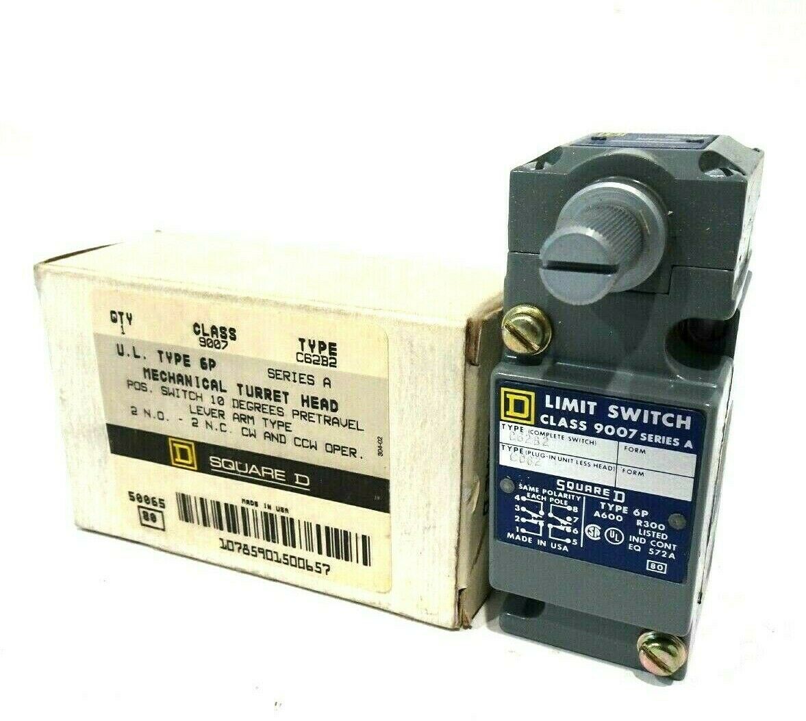 NEW SQUARE D 9007-C62B2 LIMIT SWITCH SER.A 9007C62B2 - SB Industrial ...