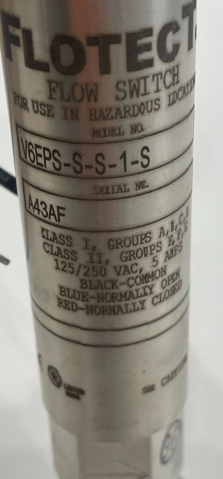 NEW W.E ANDERSON FLOTEC V6EPS-S-S-1-S FLOW SWITCH V6EPSSS1S - SB ...