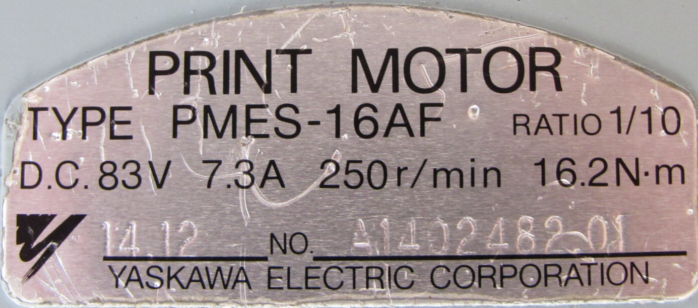 NEW YASKAWA PMES-16AF PRINT MOTOR PMES16AF - SB Industrial Supply, Inc.