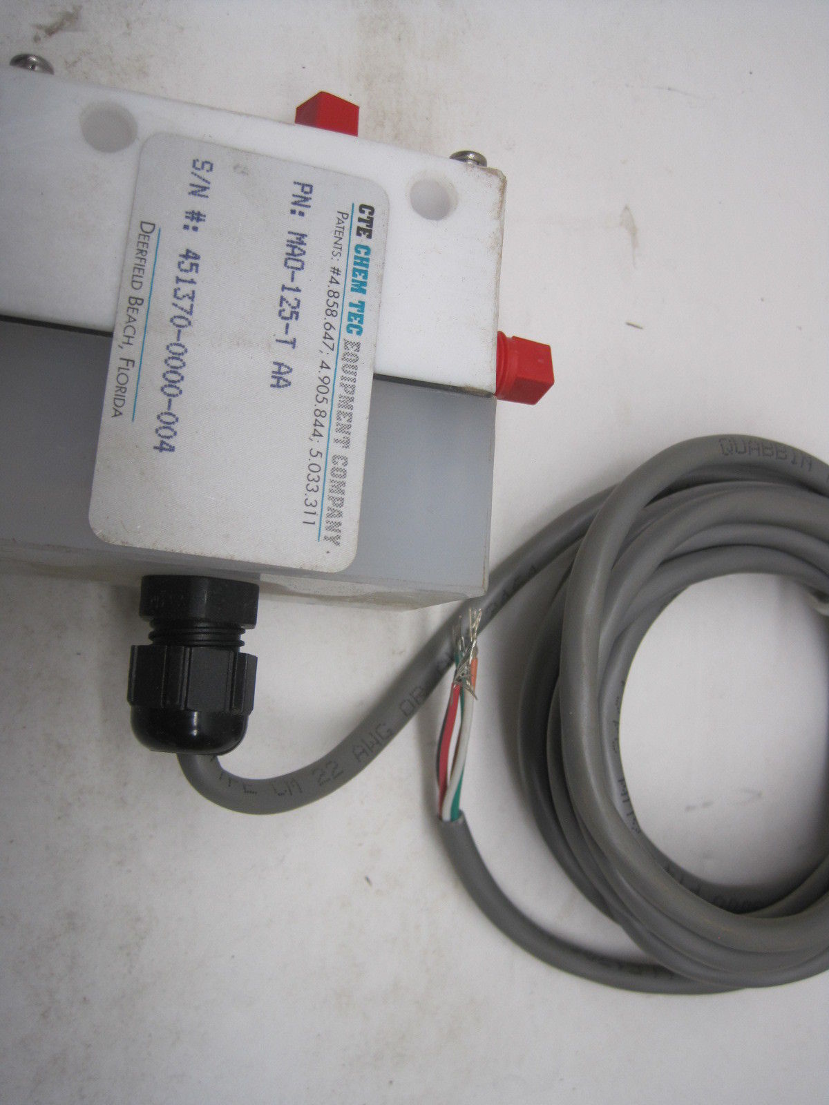 New Chem Tec Equipment MAO-125-T Flow Meter MAO125T - SB Industrial ...